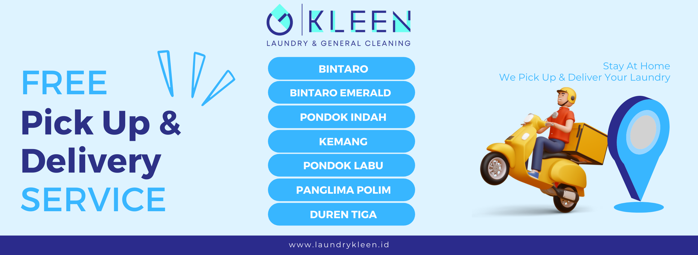 KLEEN Laundry – Premium Kilo Laundry Bintaro
