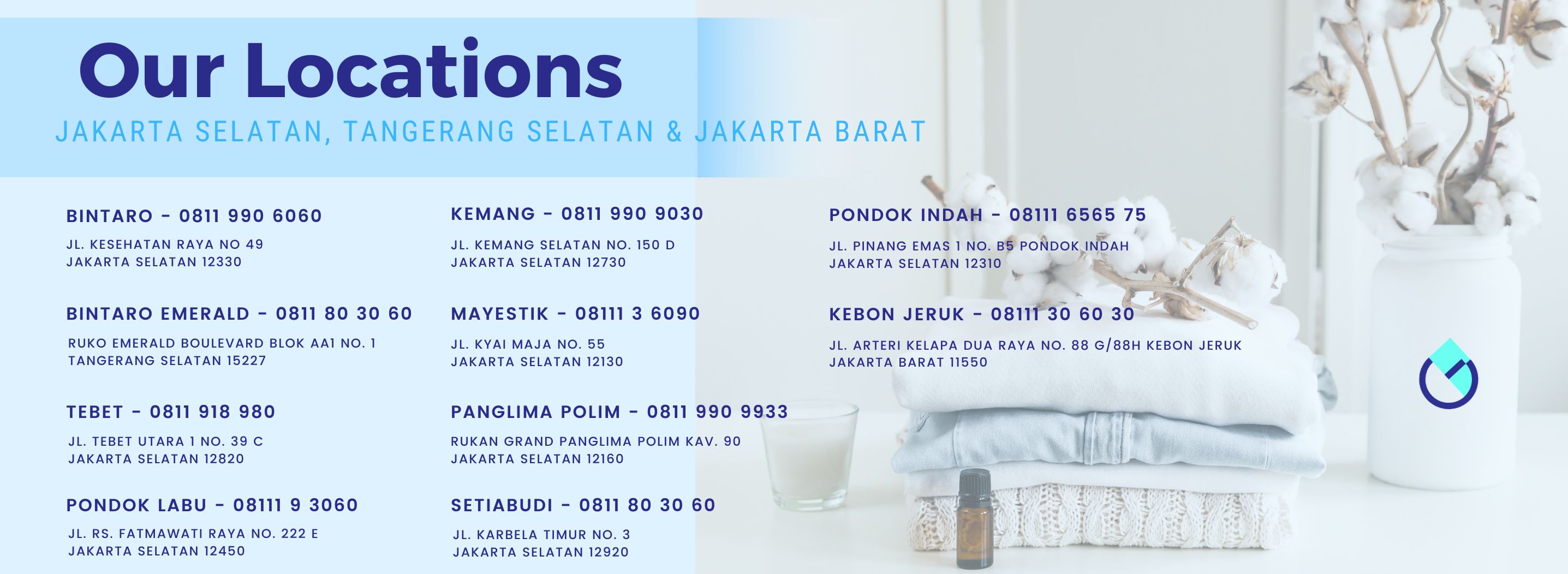 KLEEN Laundry – Premium Kilo Laundry Bintaro